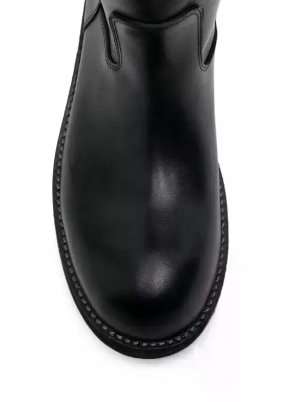 ANN DEMEULEMEESTER Neldor Buckle-detail Leather Boots