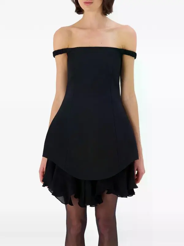 OCCLEUS Lavinia Off-shoulder Ruffled Mini Dress