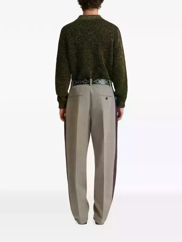 Marni Wool Pants With Contrast Side Bands