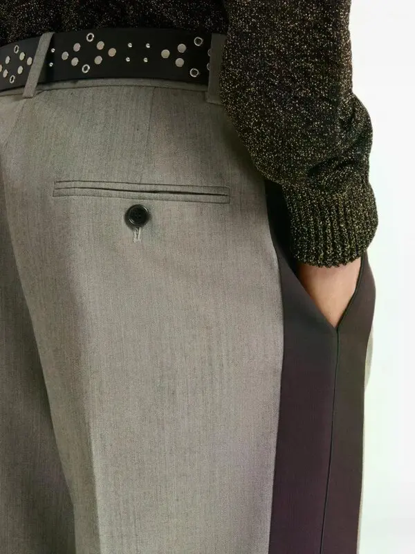 Marni Wool Pants With Contrast Side Bands