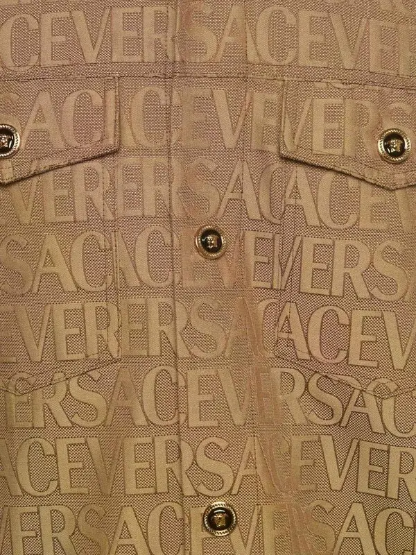 Versace Logo Jacquard Cargo Pants And Shirt Set