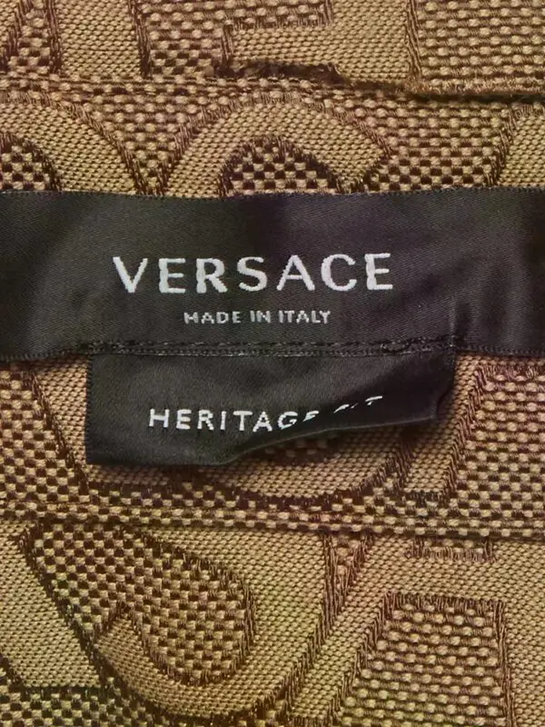 Versace Logo Jacquard Cargo Pants And Shirt Set