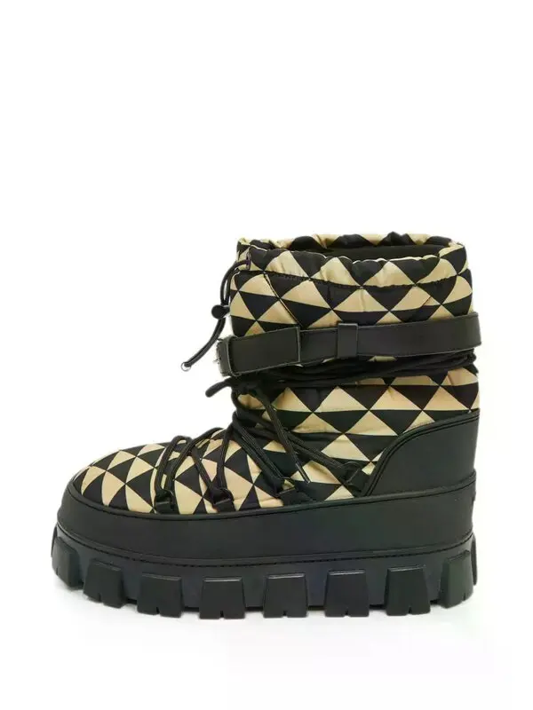 Prada Geometric Print Boots