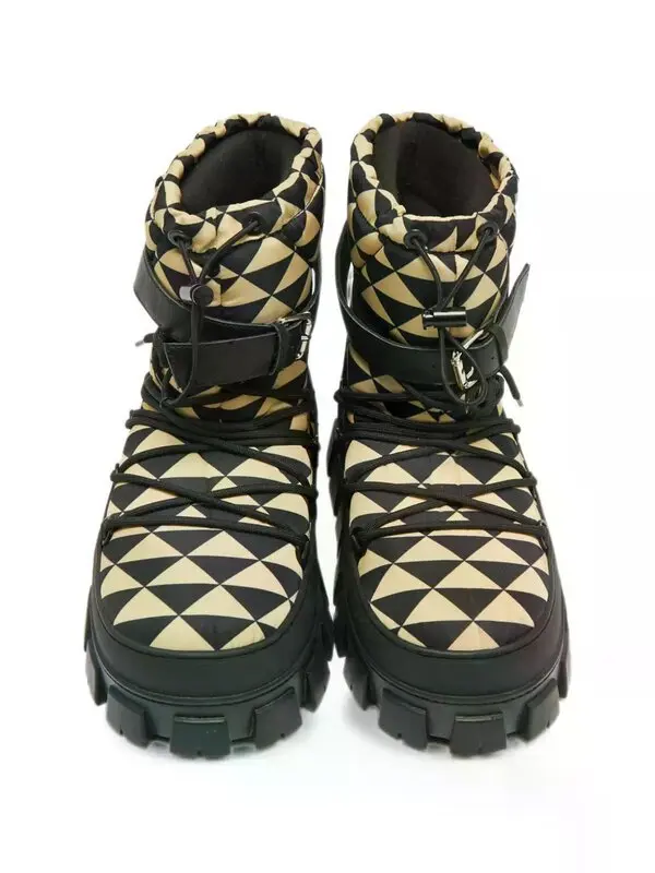 Prada Geometric Print Boots