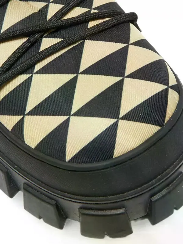 Prada Geometric Print Boots