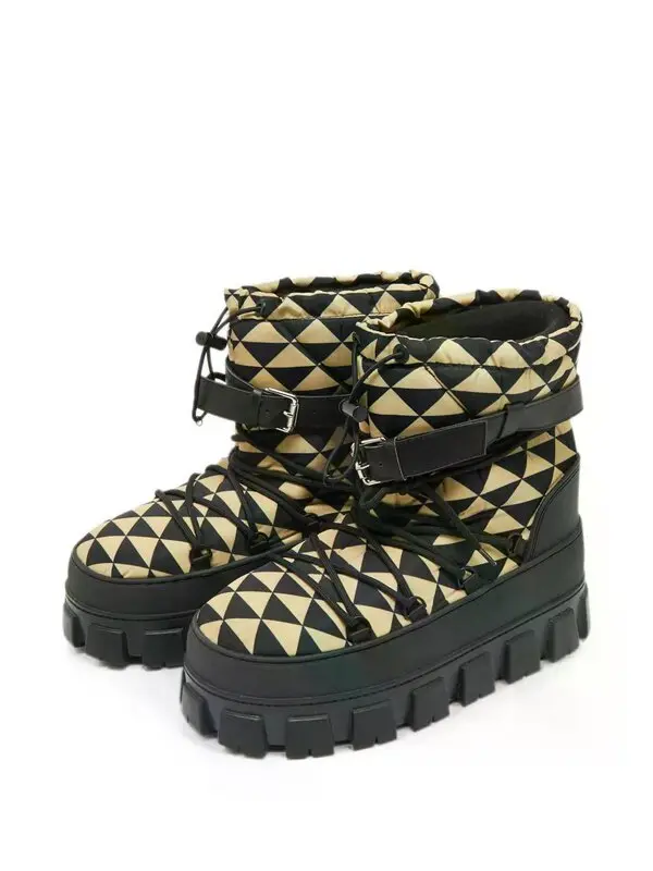 Prada Geometric Print Boots