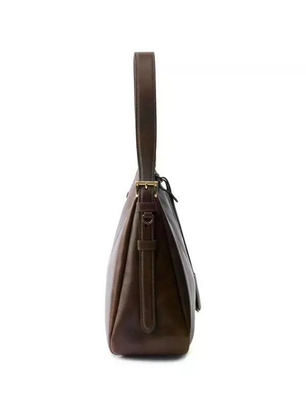 Prada Aimée Medium Leather Shoulder Bag - Brown