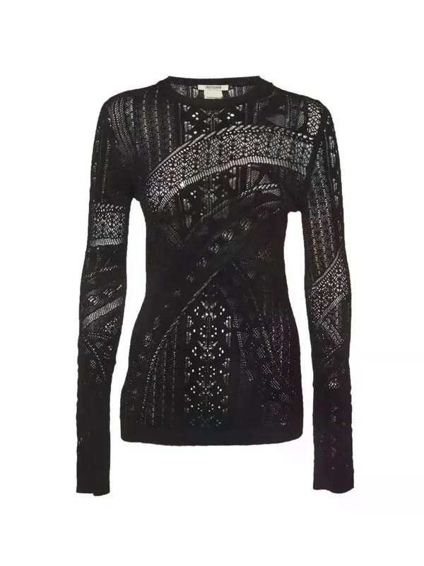 Roberto Cavalli Patterned Knit Long Sleeve Jersey