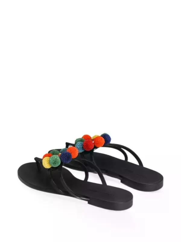 Dolce & Gabbana Rubber Slides With Pom-poms
