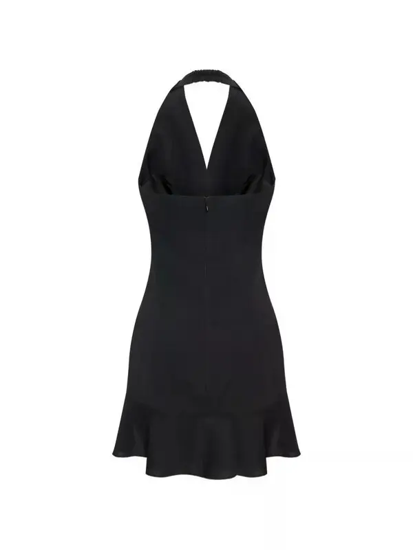 OCCLEUS Noir Double-breasted Ruffled Dress
