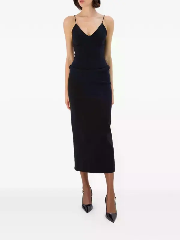 OCCLEUS Bailey V-neck Midi Dress