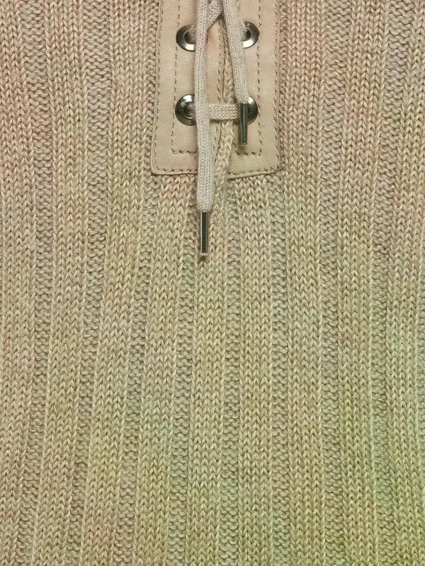 Chloé Ribbed Lace-up Sweater