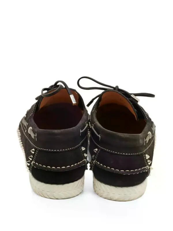 CHRISTIAN LOUBOUTIN Steckel Spiked Leather Boat Shoes