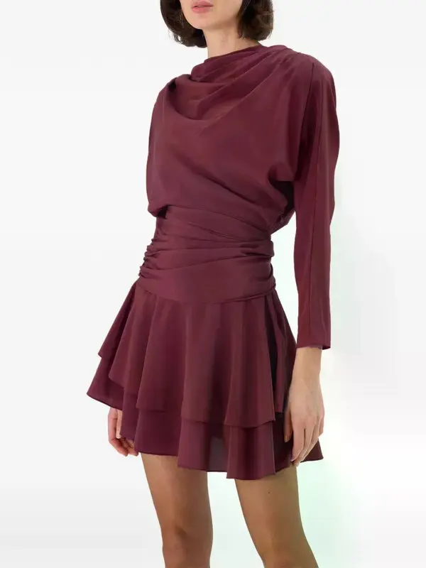 OCCLEUS Janis Draped Mini Dress - Red
