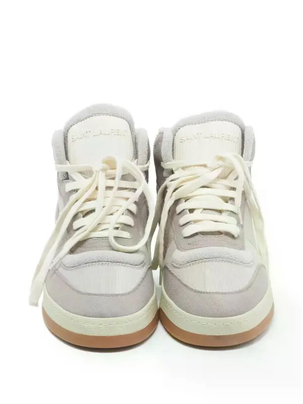 Saint Laurent Sl/80 Panelled High-top Sneakers