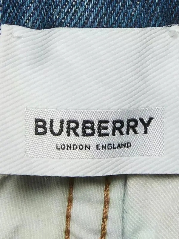 Burberry Whiskering Effect Jeans - Blue