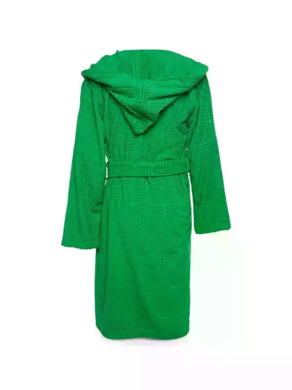 Bottega Veneta Intreccio Hooded Dressing Gown - Green