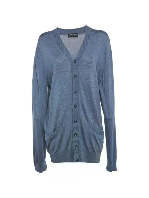 Dolce & Gabbana Silk Knit V-neck Cardigan