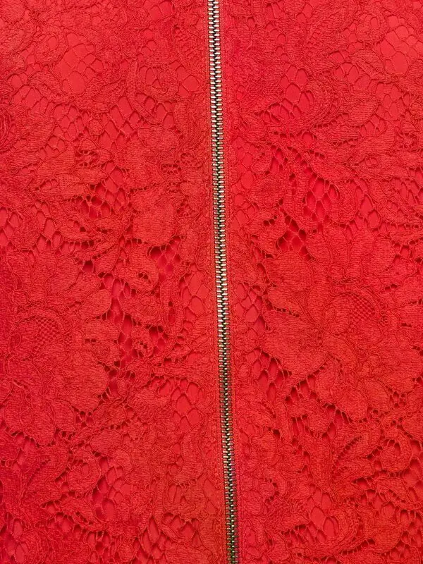 Dolce & Gabbana Corded Lace Zip-up Bomber Jacket