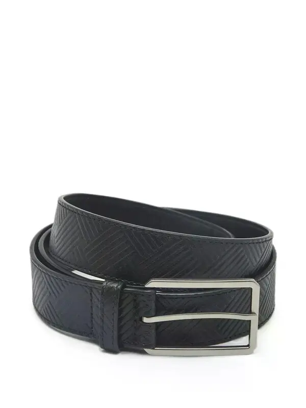 Bottega Veneta Intrecciato Debossed Belt - Black