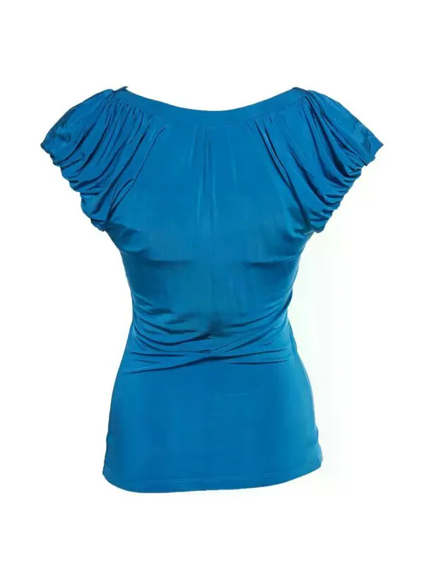 Roberto Cavalli Ruched V-neck Top