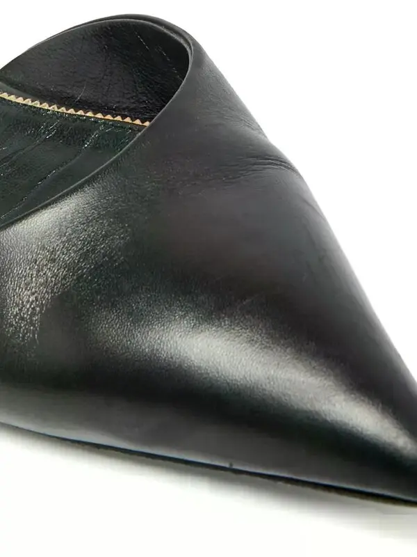 TOM FORD Leather Ankle Strap Flat Pumps