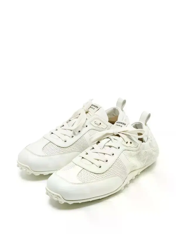 Hermès Perforated Lace-up Sneakers