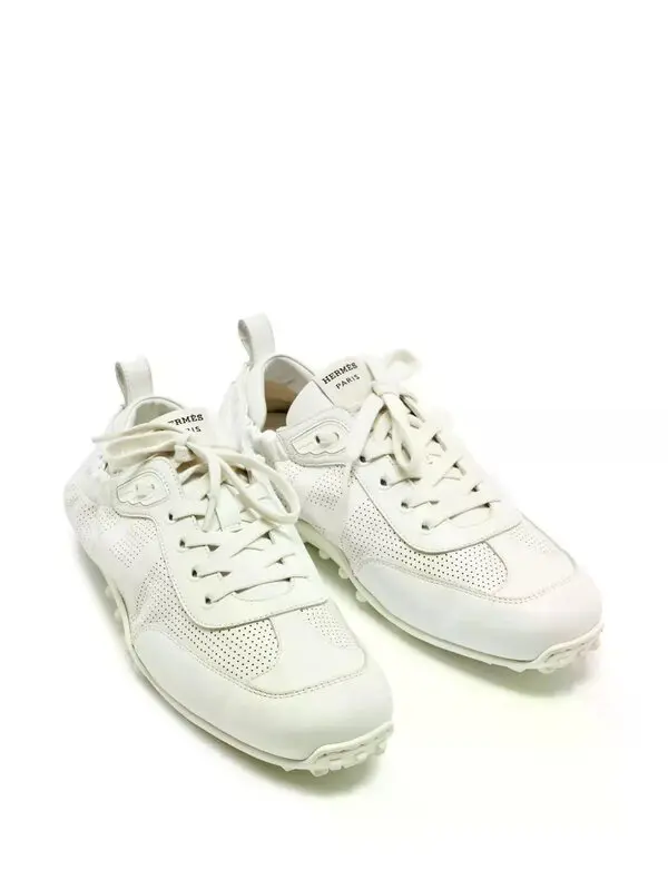 Hermès Perforated Lace-up Sneakers