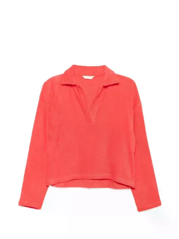 TERRY PUESTO Polo Collar V-neck Sweater