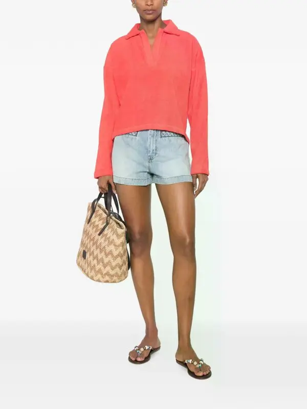 TERRY PUESTO Polo Collar V-neck Sweater