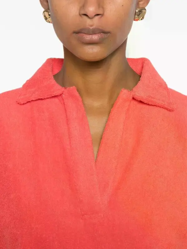 TERRY PUESTO Polo Collar V-neck Sweater