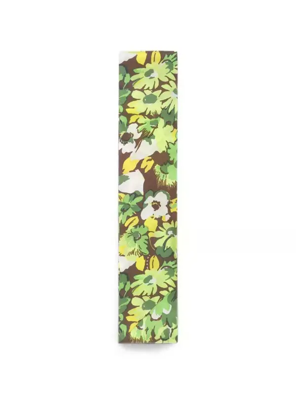 Marni Pop Flowers Silk Scarf - Green