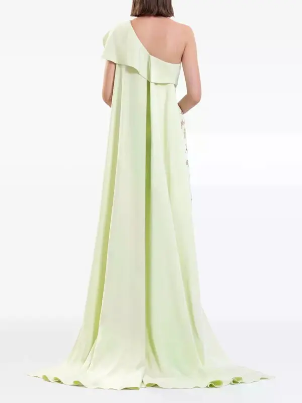 SAIID KOBEISY One-shoulder Embroidered Maxi Dress