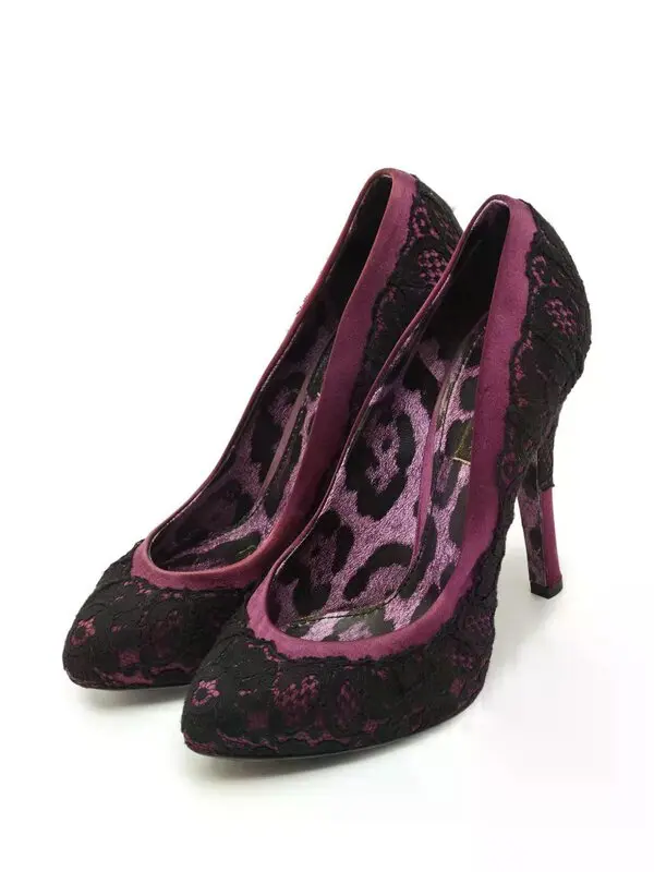 Dolce & Gabbana Lace Overlay Stiletto Pumps