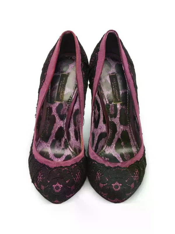 Dolce & Gabbana Lace Overlay Stiletto Pumps