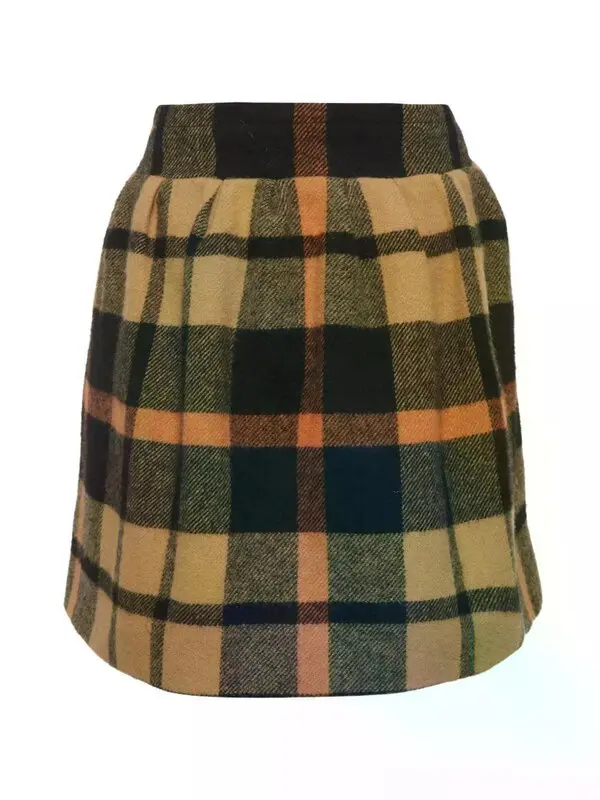 Sonia Rykiel Paris Plaid Wool Mini Skirt