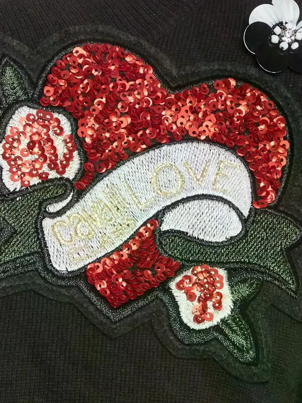 Roberto Cavalli Cotton Embroidered Patch Sweater