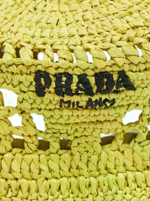 Prada Logo Crochet Bucket Hat