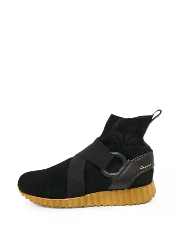 FERRAGAMO Stretch-knit Sock High-top Sneakers