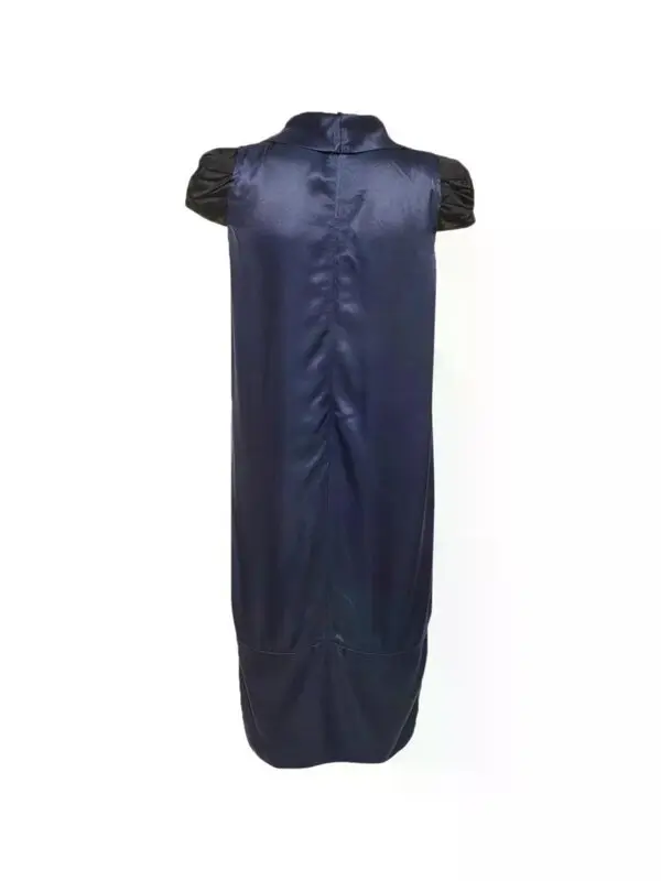Prada Navy Draped Midi Dress