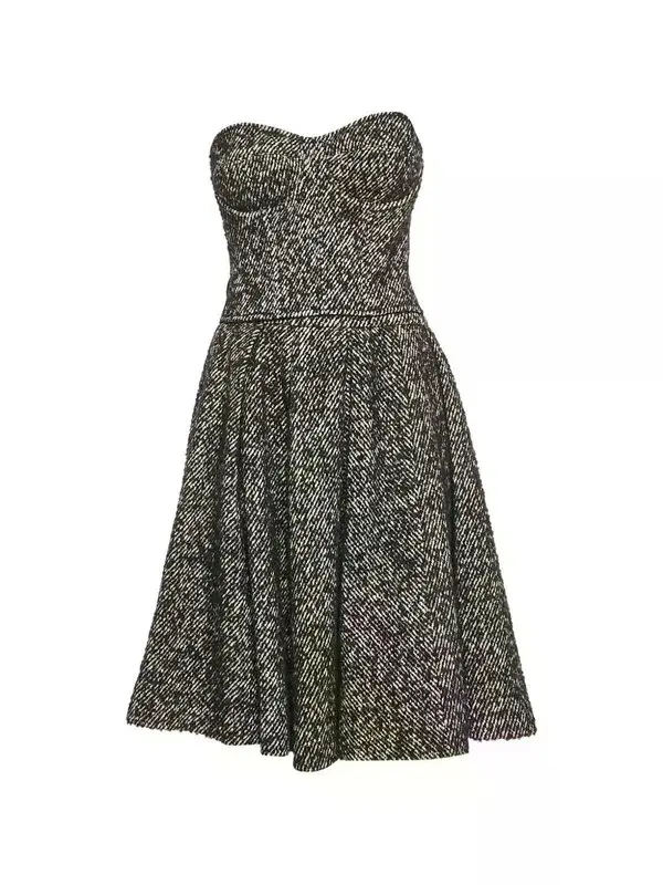 Dolce & Gabbana Strapless Sweetheart Neck Midi Dress