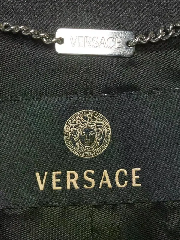 Versace Greca-detail Buckle Blazer