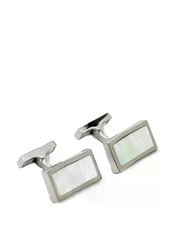 BOSS Rectangular Composite Cufflinks - Silver