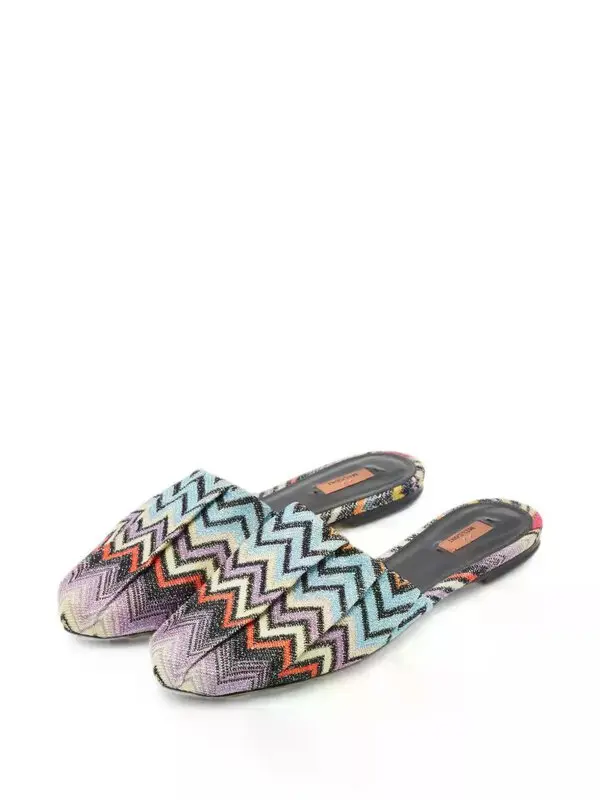 Missoni Geometric-weave Flat Mules