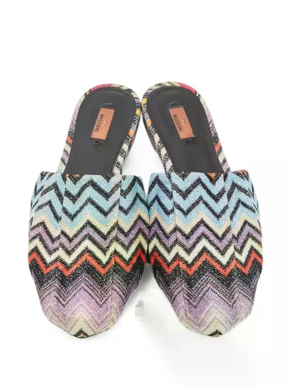 Missoni Geometric-weave Flat Mules