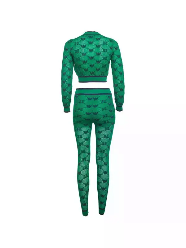 Gucci X Adidas Monogram Jacquard Top And Leggings