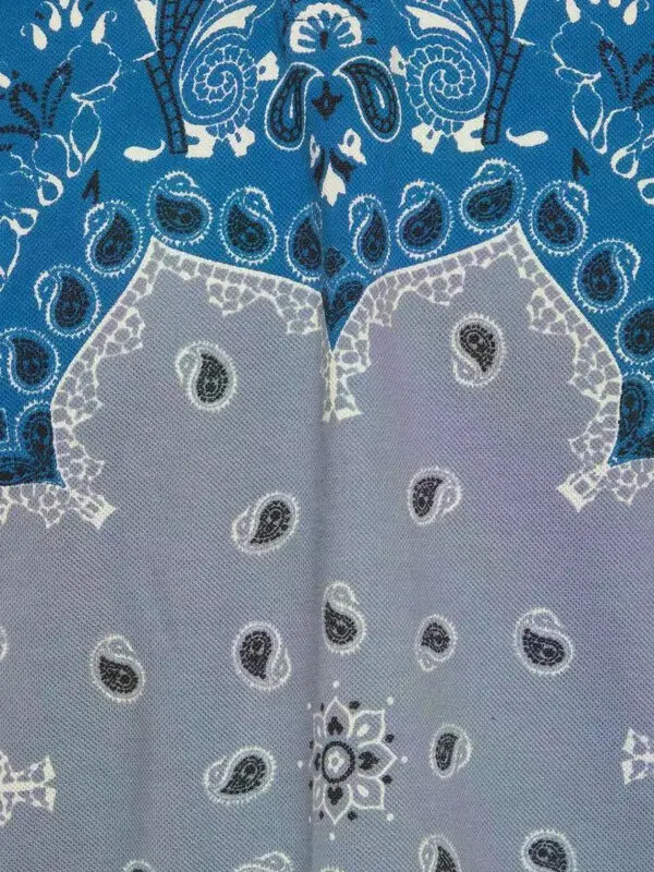 Etro Paisley-print Polo Shirt - Blue