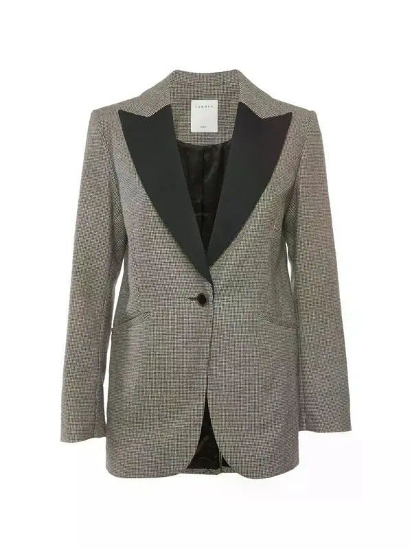 Sandro Houndstooth Wool-blend Blazer