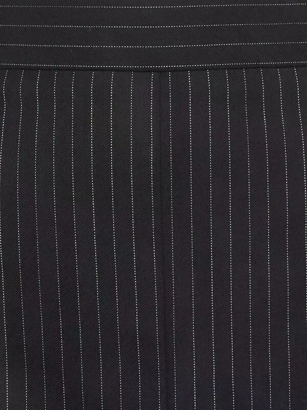 Max Mara Pinstriped Wool Pencil Skirt