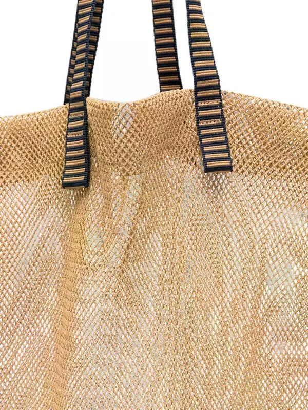 ÉPICE Mesh-knit Bicolor Shoulder Bag